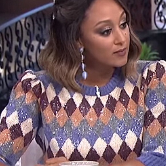 Zara | Sweaters | Zara Diamond Sweater With Sequins | Poshmark